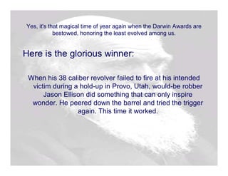 2010 darwin awards | PDF