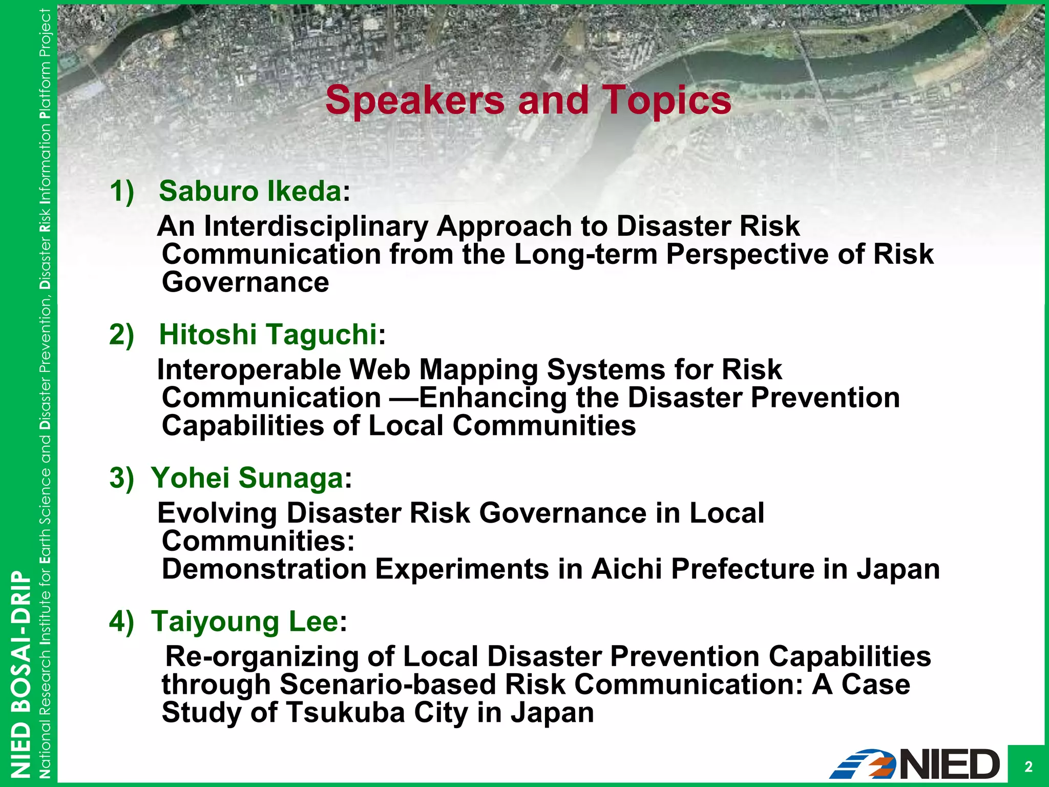 An Intergrated Framework and Tools for Better Disaster Risk Governance ...