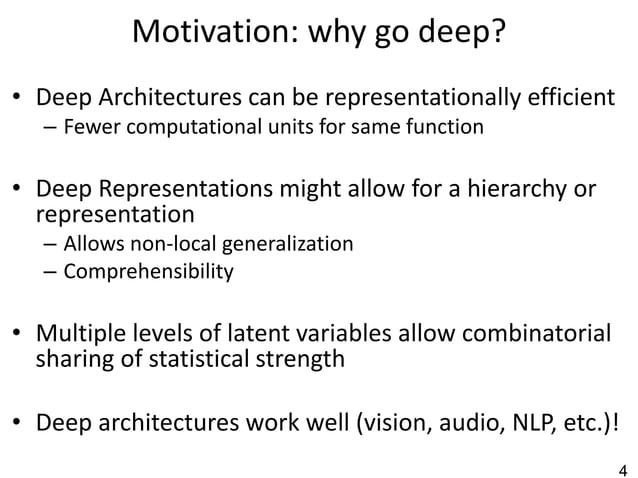 2010 deep learning and unsupervised feature learning | PPT