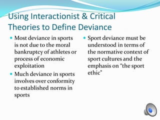 Deviance in Sport | PPTX