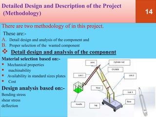 design of simple hydraulic lifting machine by Alemnew and Molla | PPT