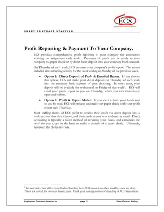 ECS - Contract Staffing Brochure | PDF | Human Resources | Business