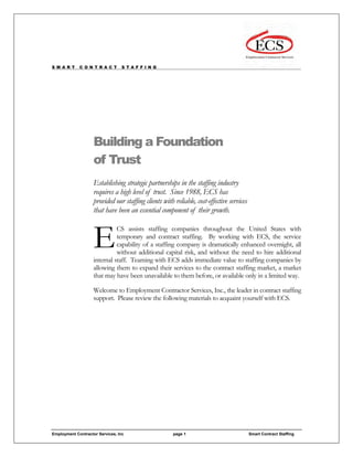 ECS - Contract Staffing Brochure | PDF | Human Resources | Business