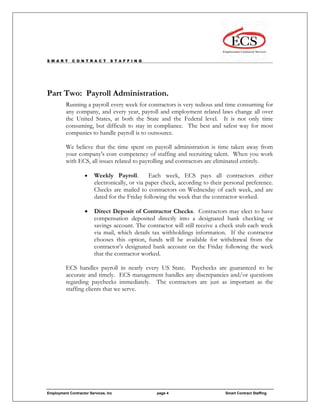 ECS - Contract Staffing Brochure | PDF | Human Resources | Business