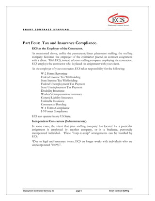 ECS - Contract Staffing Brochure | PDF | Human Resources | Business