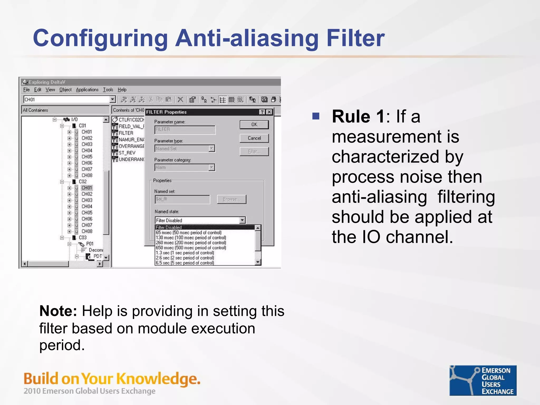 Guidelines For Setting Filter And Module Execution Rate Ppt
