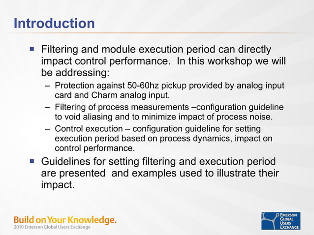Guidelines For Setting Filter And Module Execution Rate Ppt