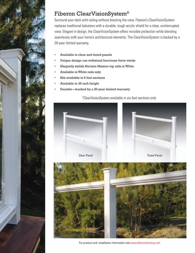 2010 fiberon decking railing brochure | PDF