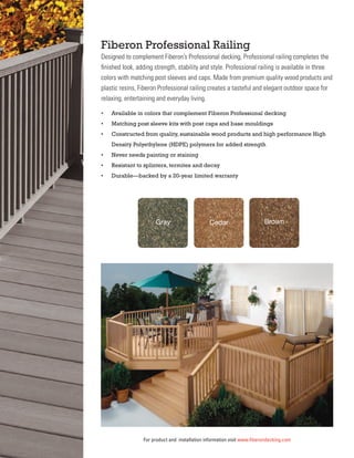 2010 fiberon decking railing brochure | PDF | Construction Industry ...