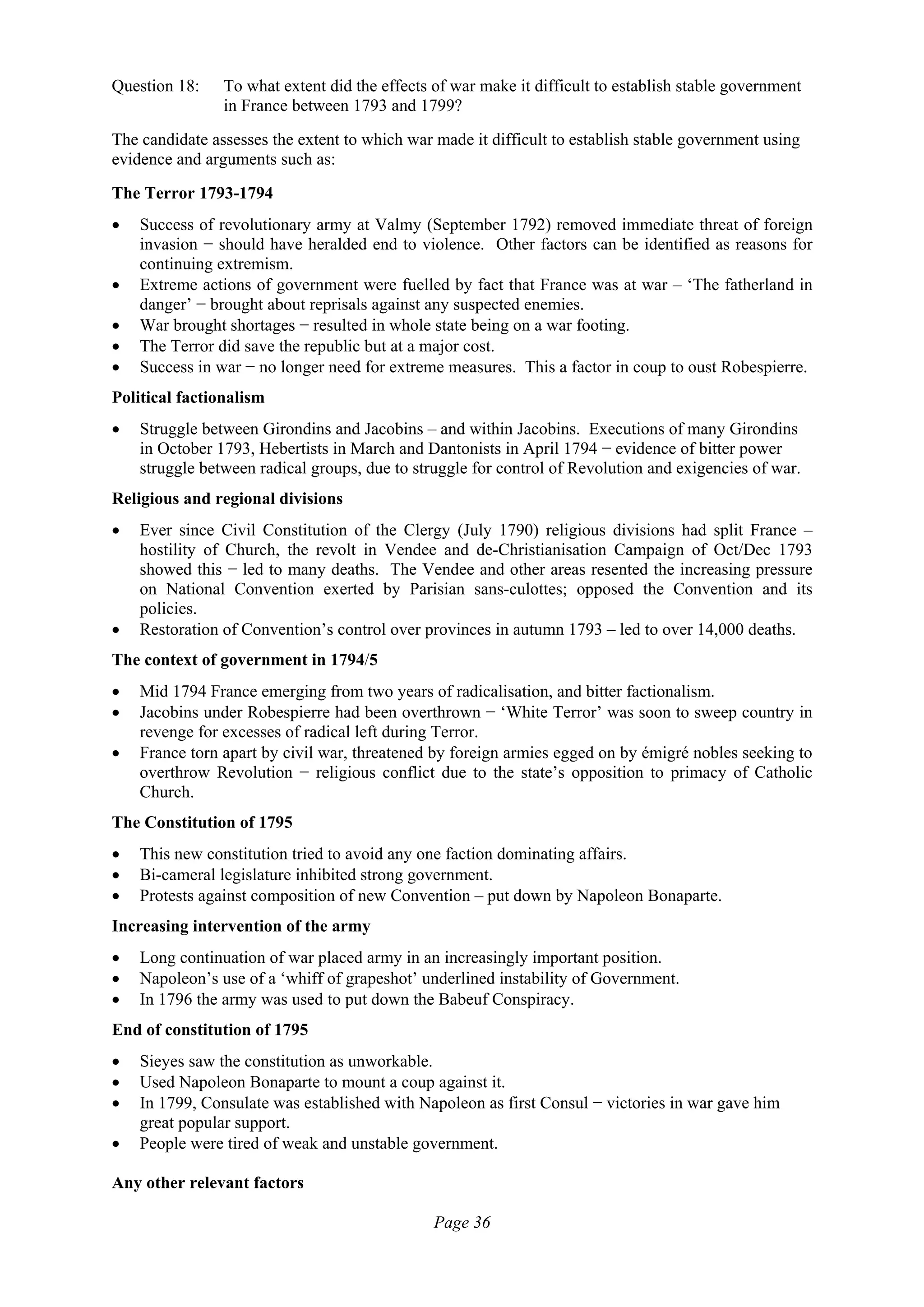 Higher History exam (paper 1) - 2010 (marking instructions) | PDF