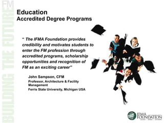 2010 Ifma Foundation Overview Final Carl | PPT