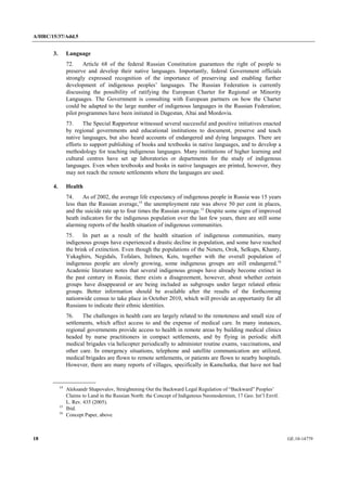 2010 indigenous peoples report russia | PDF
