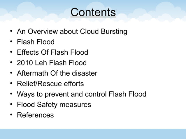 2010 leh cloud bursting | PPT | Disasters