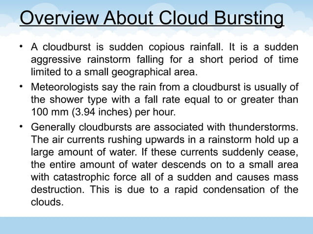 2010 leh cloud bursting | PPT | Disasters