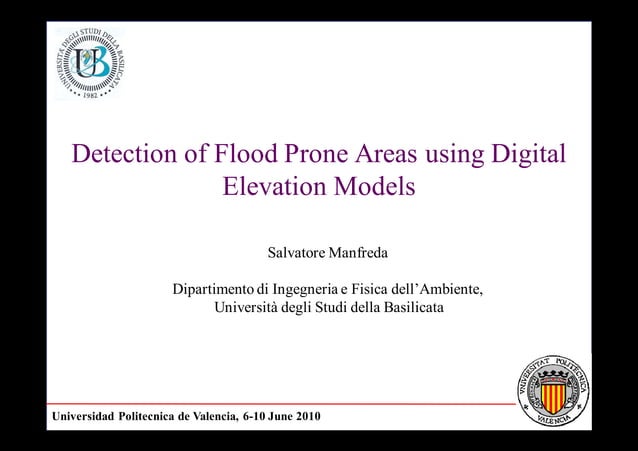 Detection of Flood Prone Areas using Digital Elevation Models | PPT