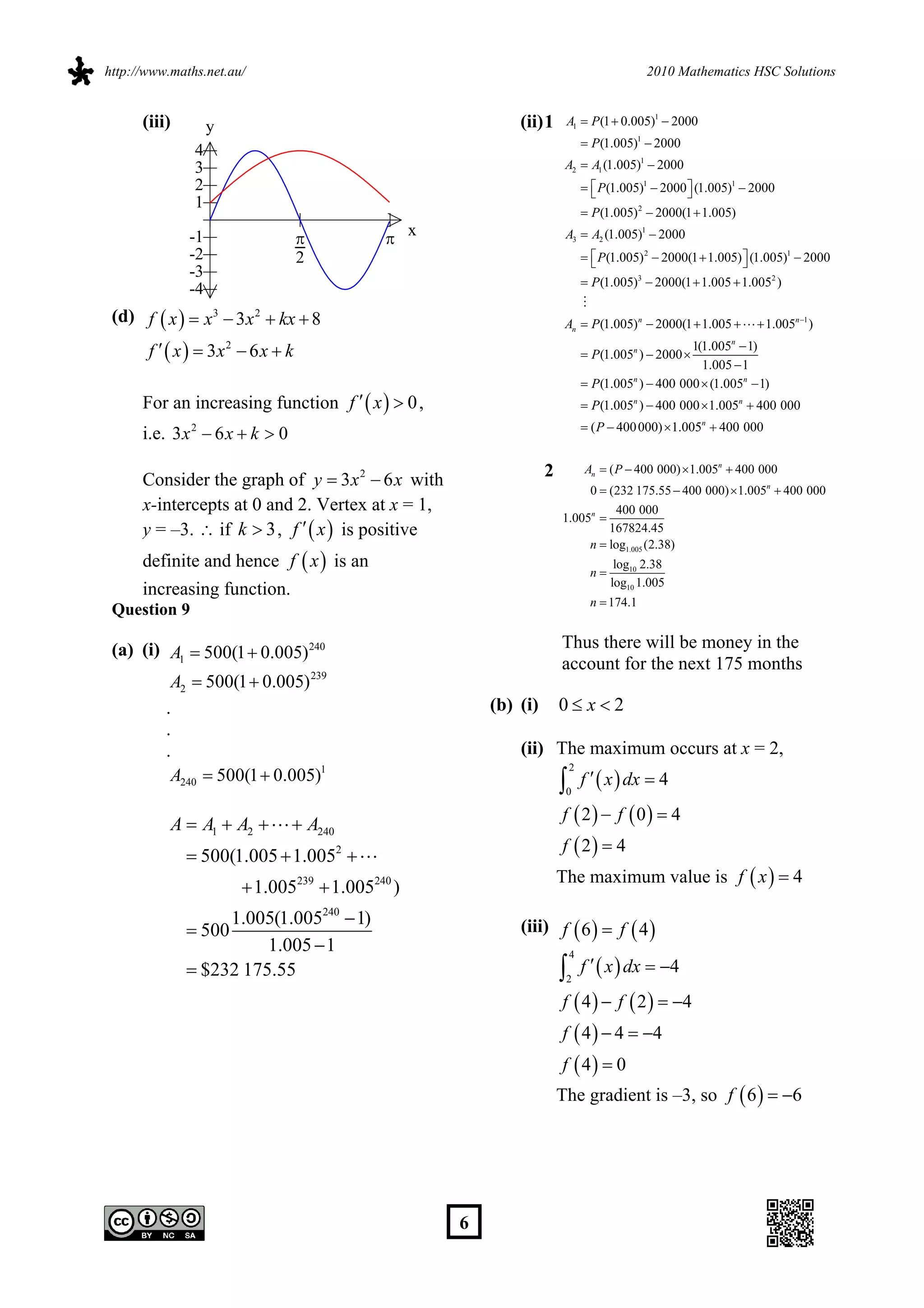2010 mathematics hsc solutions | PDF