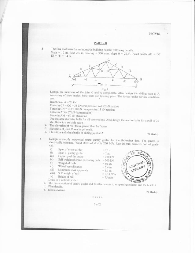 8th semester Civil Engineering (2010 May - June) Question Papers | PDF
