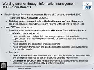 MIT Case Study: Learning how to work smarter at PSP Investments | PPTX