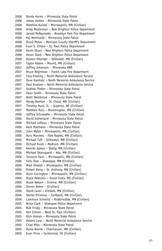 2010 Minnesota Public Safety Service Awards Program | PDF