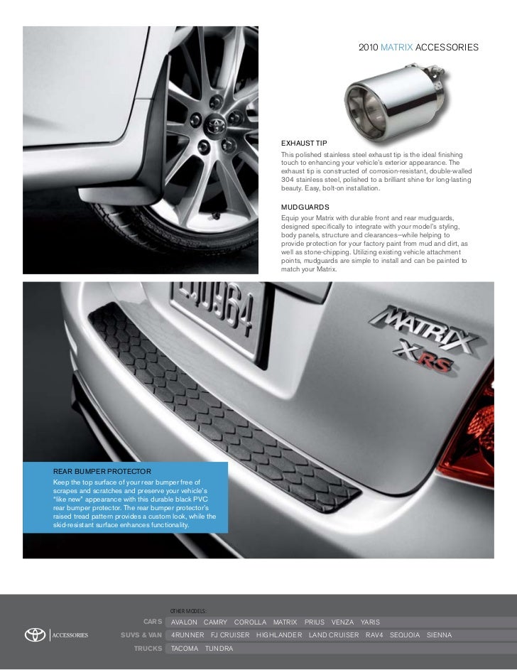 2010 Toyota Matrix Accessories Dallas