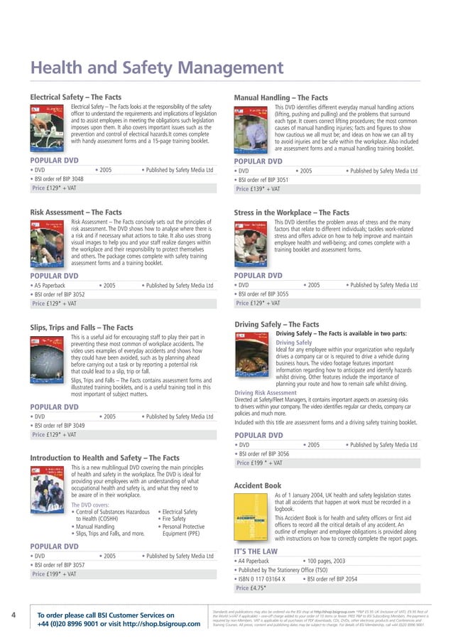 2010 Occupational Health and Safety Brochure | PDF