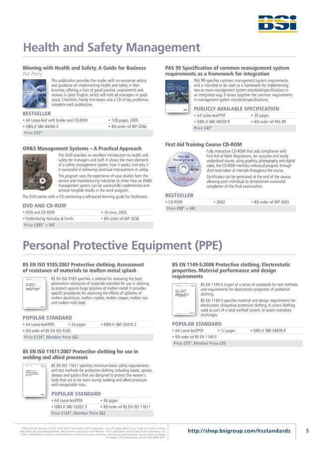 2010 Occupational Health and Safety Brochure | PDF