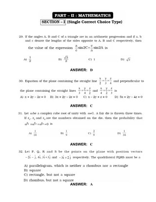 IIT-JEE Advanced 2010 Question Paper 1 | PDF | Educational Assessment ...