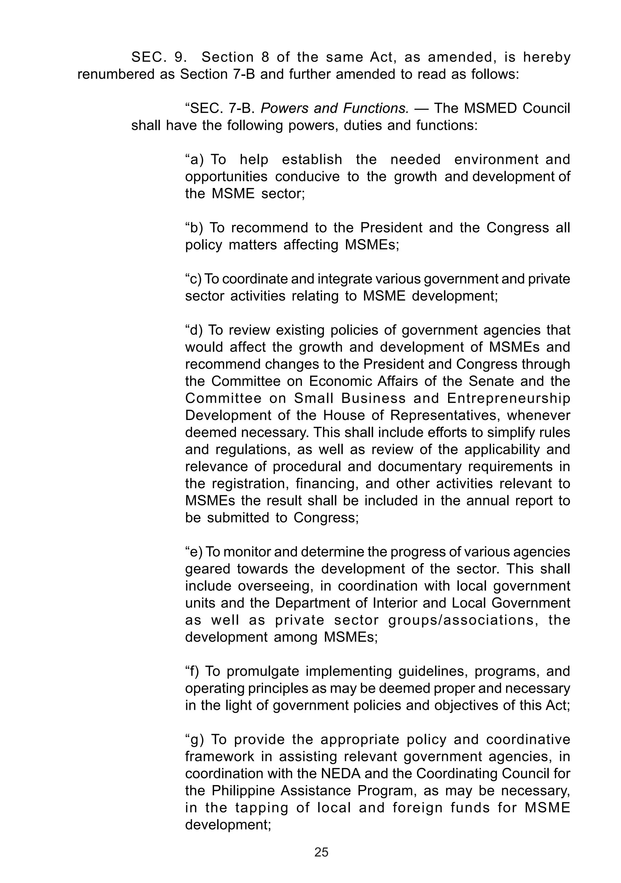 Magna Carta for MSME's (2010) R.A. 9501 | PDF