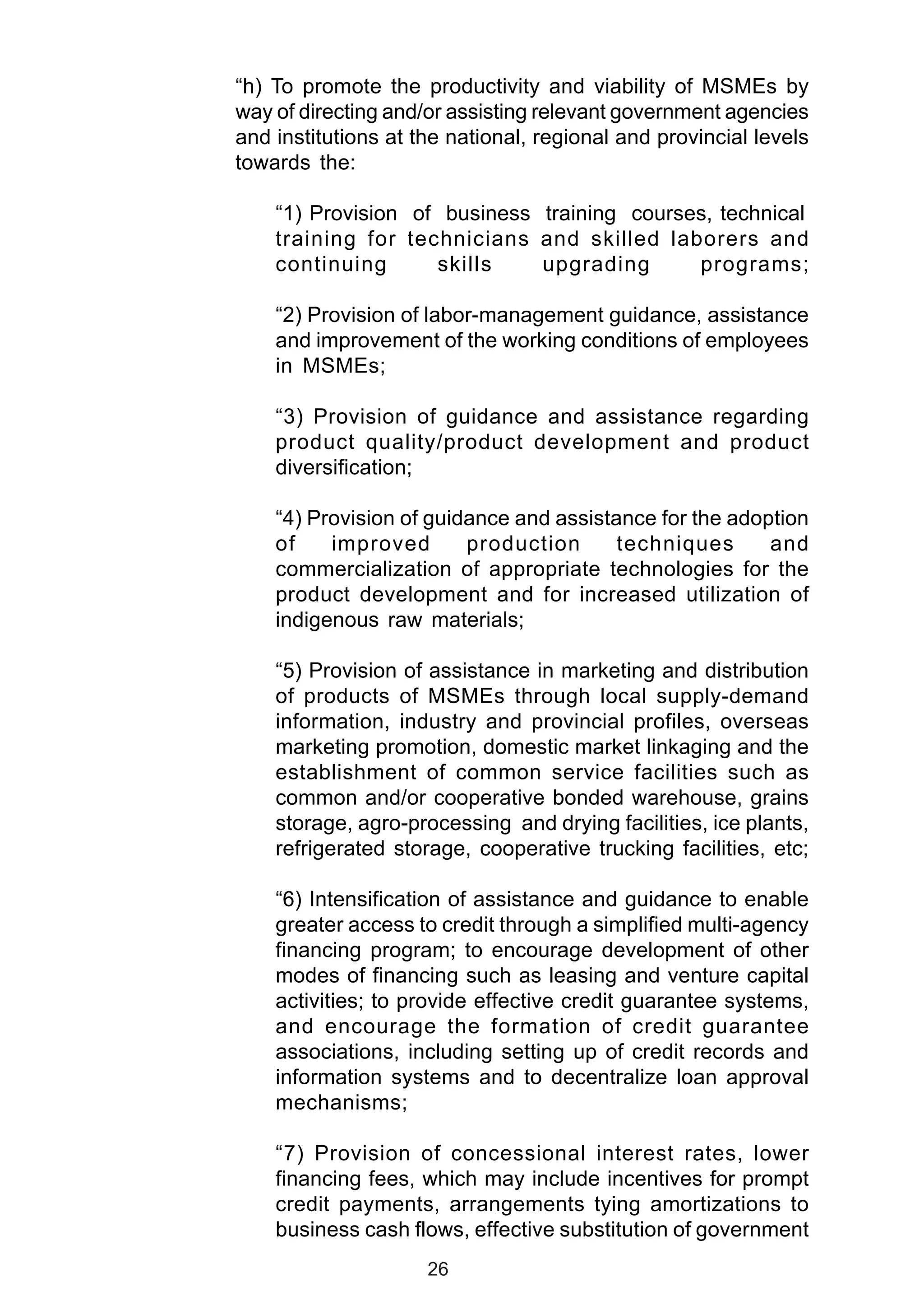 Magna Carta for MSME's (2010) R.A. 9501 | PDF