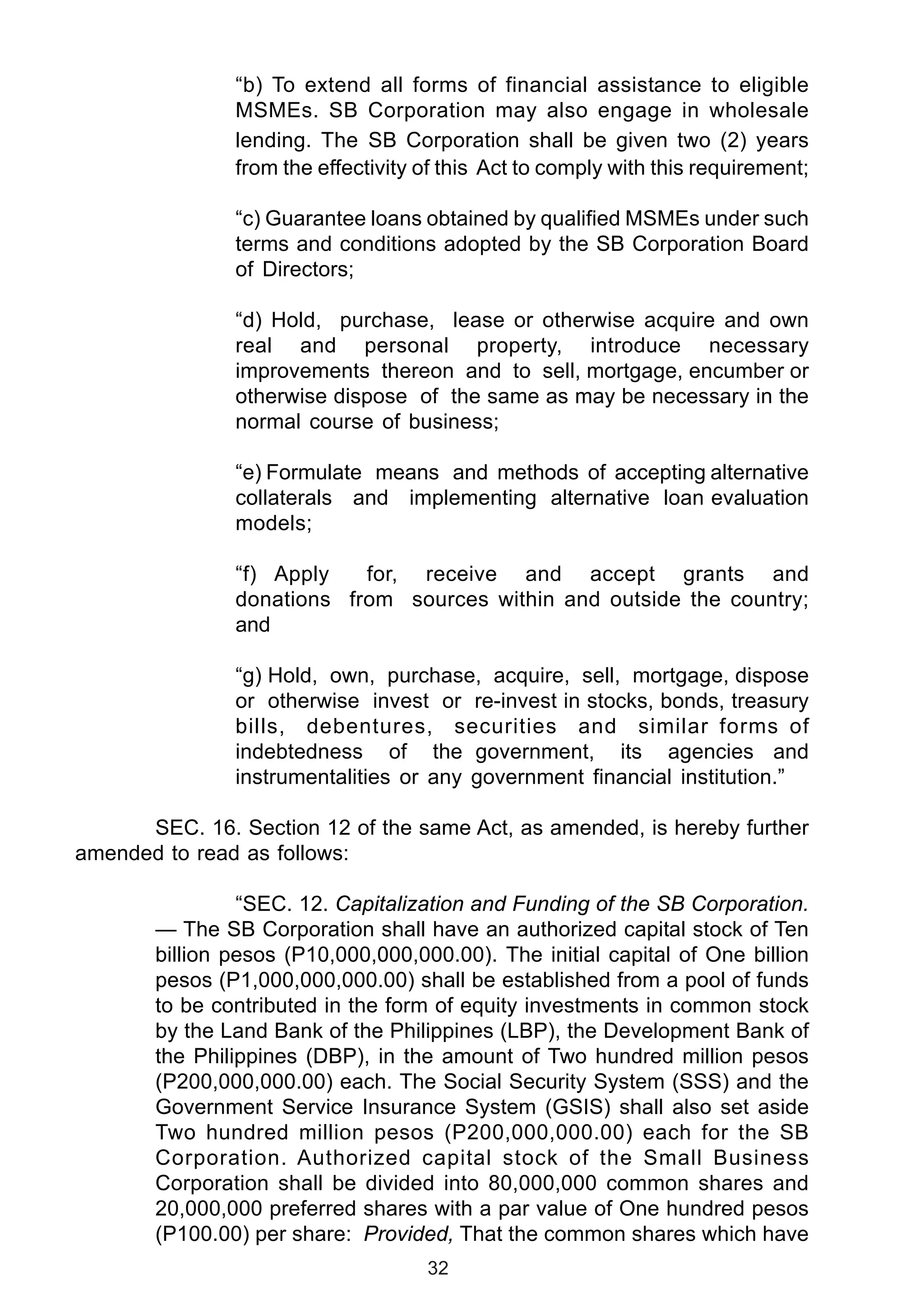 Magna Carta for MSME's (2010) R.A. 9501 | PDF