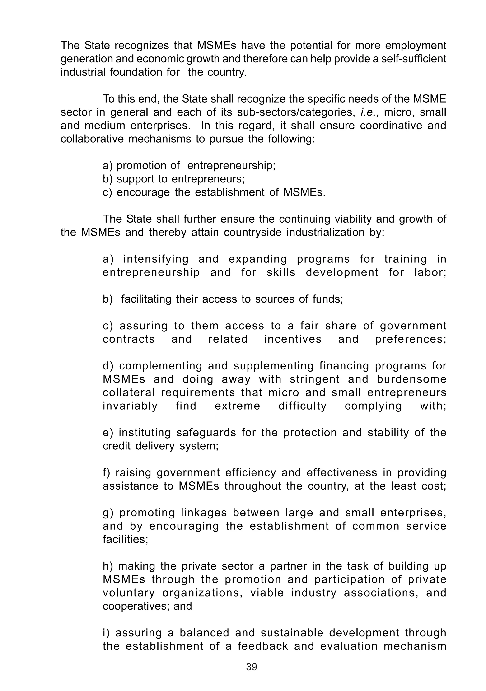 Magna Carta for MSME's (2010) R.A. 9501 | PDF