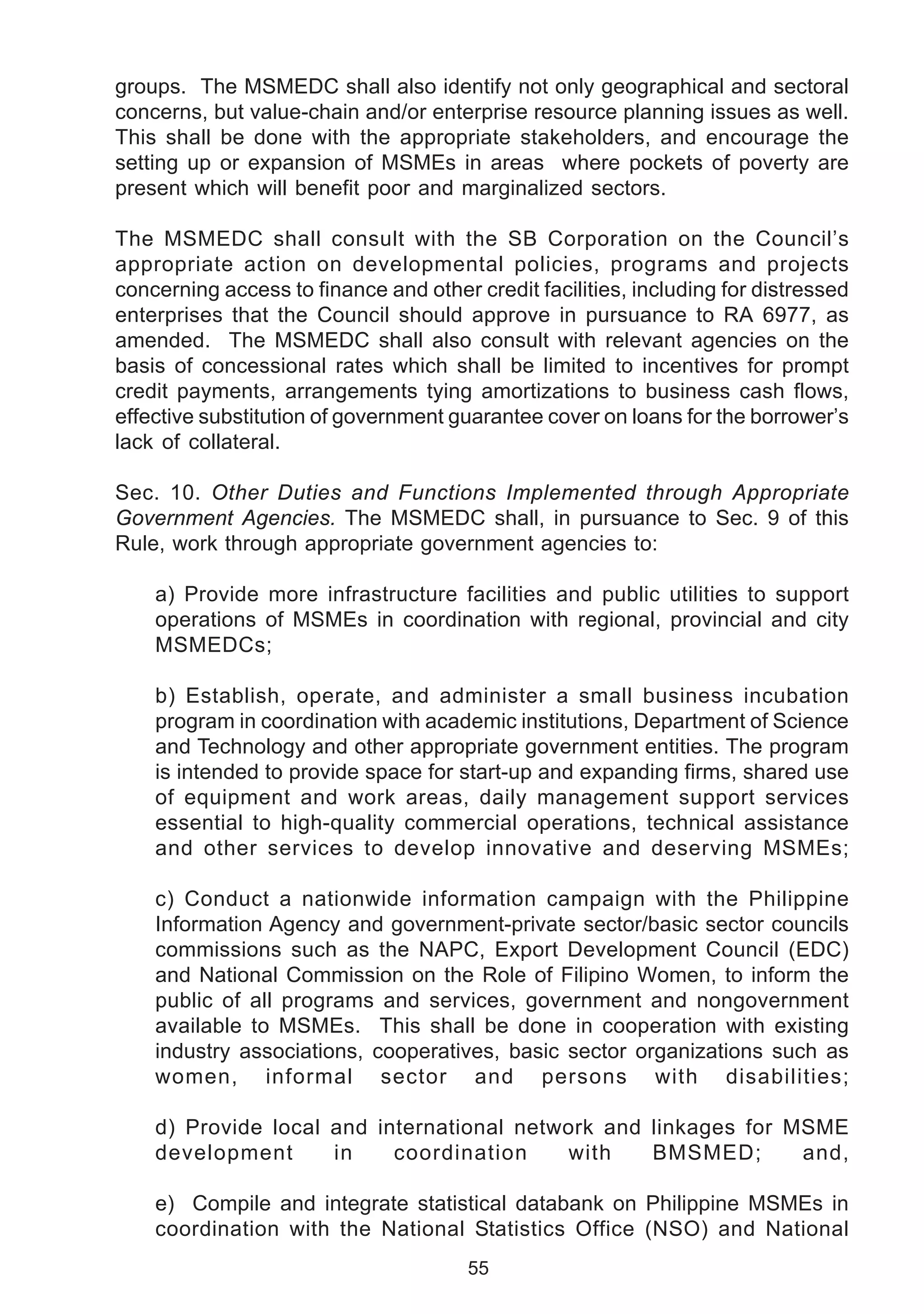 Magna Carta for MSME's (2010) R.A. 9501 | PDF