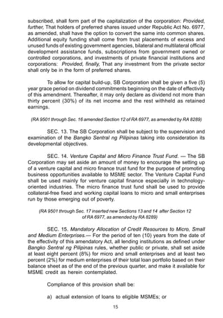 Magna Carta for MSME's (2010) R.A. 9501 | PDF