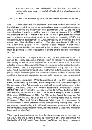 Magna Carta for MSME's (2010) R.A. 9501 | PDF