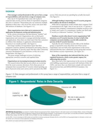 2010 report data security survey | PDF | Databases | Computer Software and Applications
