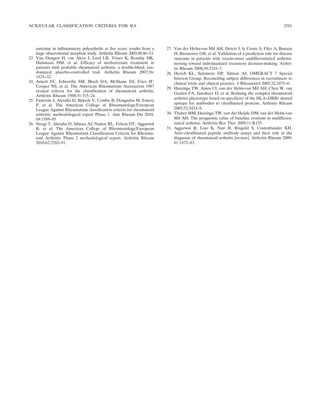 2010 rheumatoid arthritis classification criteria | PDF