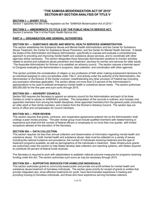 2010 samhsa section by section final | PDF