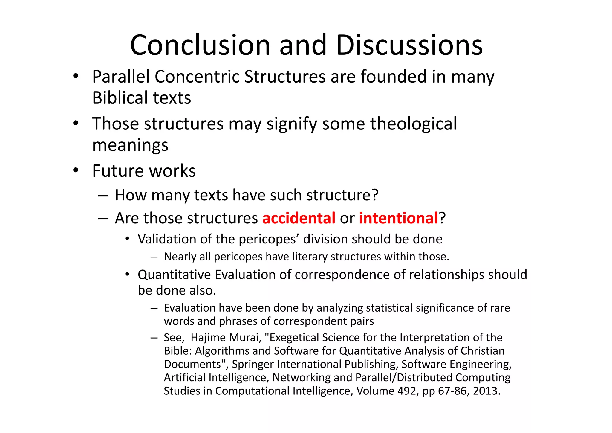 Literary structure of the Bible (chiasm, chiasmus) | PDF