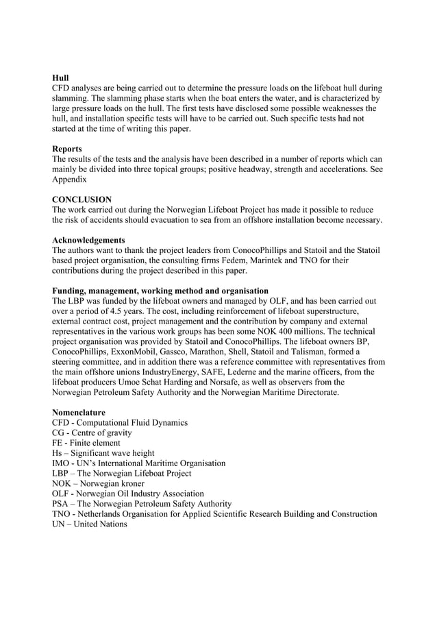 Paper: The Norwegian Lifeboat Project | PDF