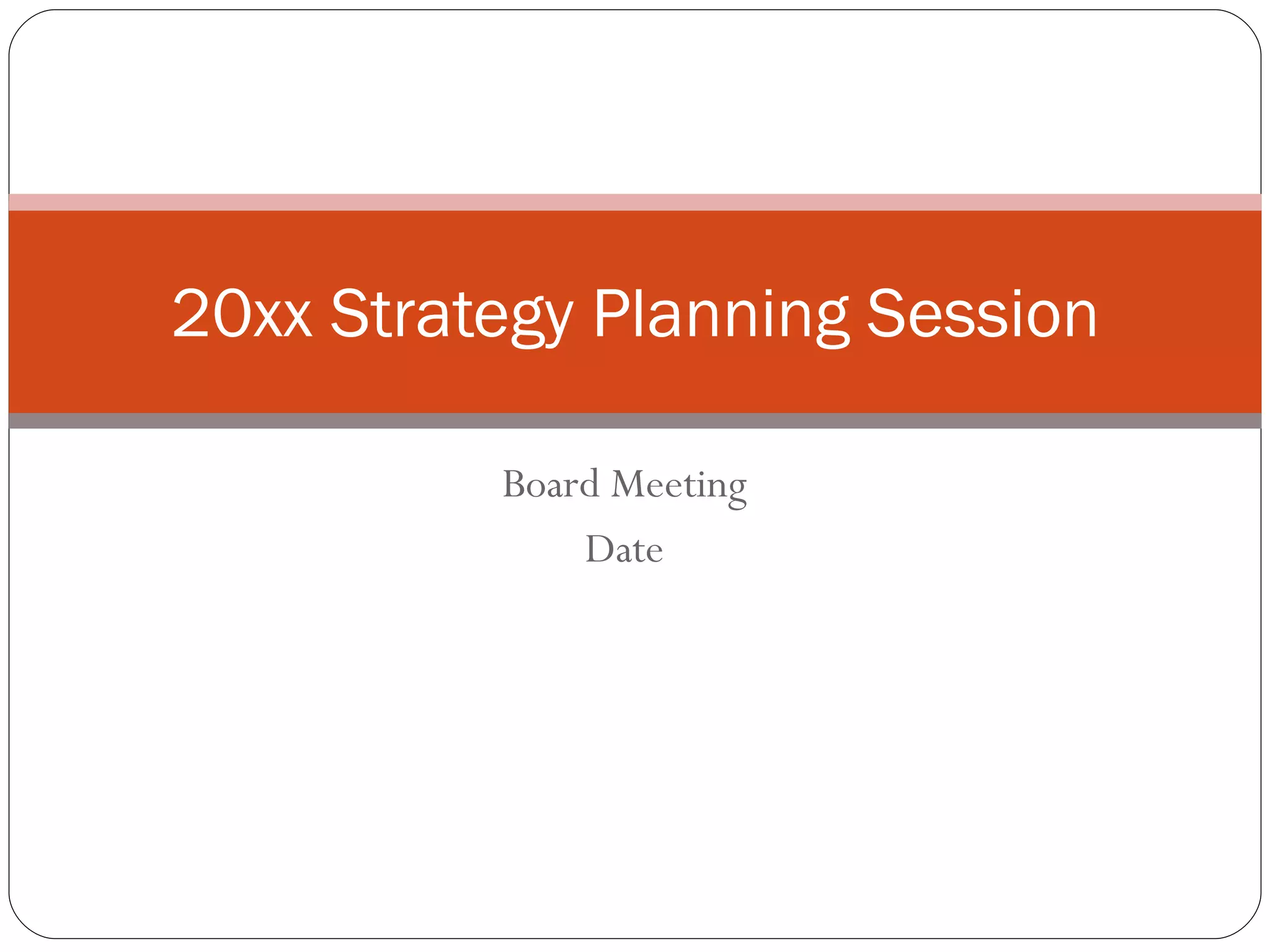 Non-Profit Strategic Planning Session Template (Appreciative Inquiry) | PPT