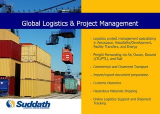 2010 Suddath Logistics Capabilities Overview | PDF