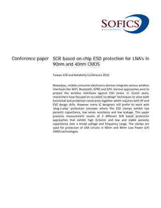 On-chip ESD protection for LNA | PDF