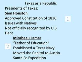 2010 texas history review ppt | PPT