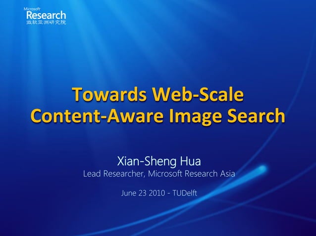 Towards Web Scale Image Search | PPT