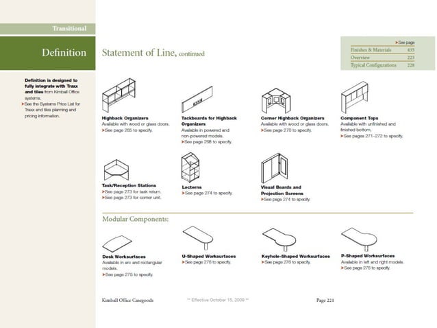 2010 Transitional Casegoods Specification