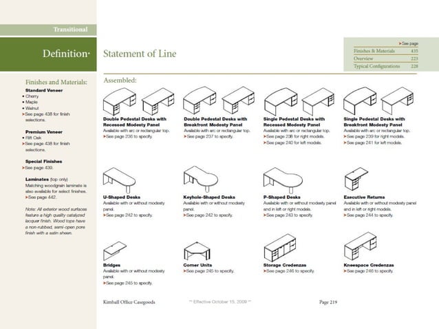 2010 Transitional Casegoods Specification