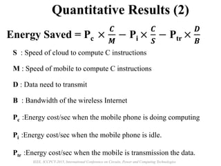 Process offloading from android device to cloud using JADE. | PPT
