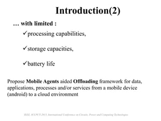 Process offloading from android device to cloud using JADE. | PPT