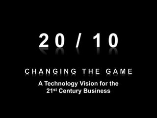 20/10 Vision: Building A 21st Century Market Research Organization | PPTX