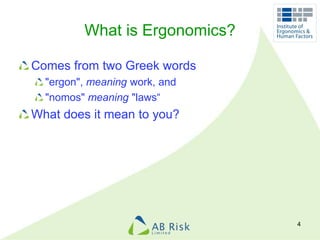 2010 Ysgol Aberconwy Secondary School - Ergonomics for gcse | PPT